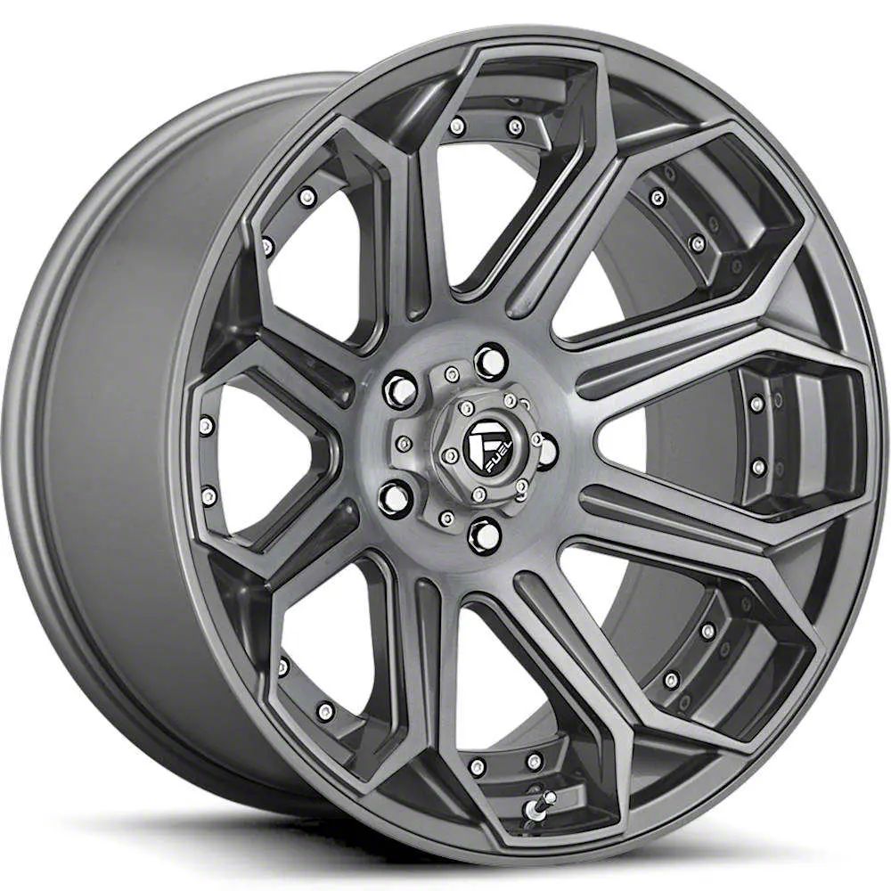 Fuel Wheels Ranger Siege Platinum Brushed Gunmetal 6-Lug Wheel; 20x9 ...