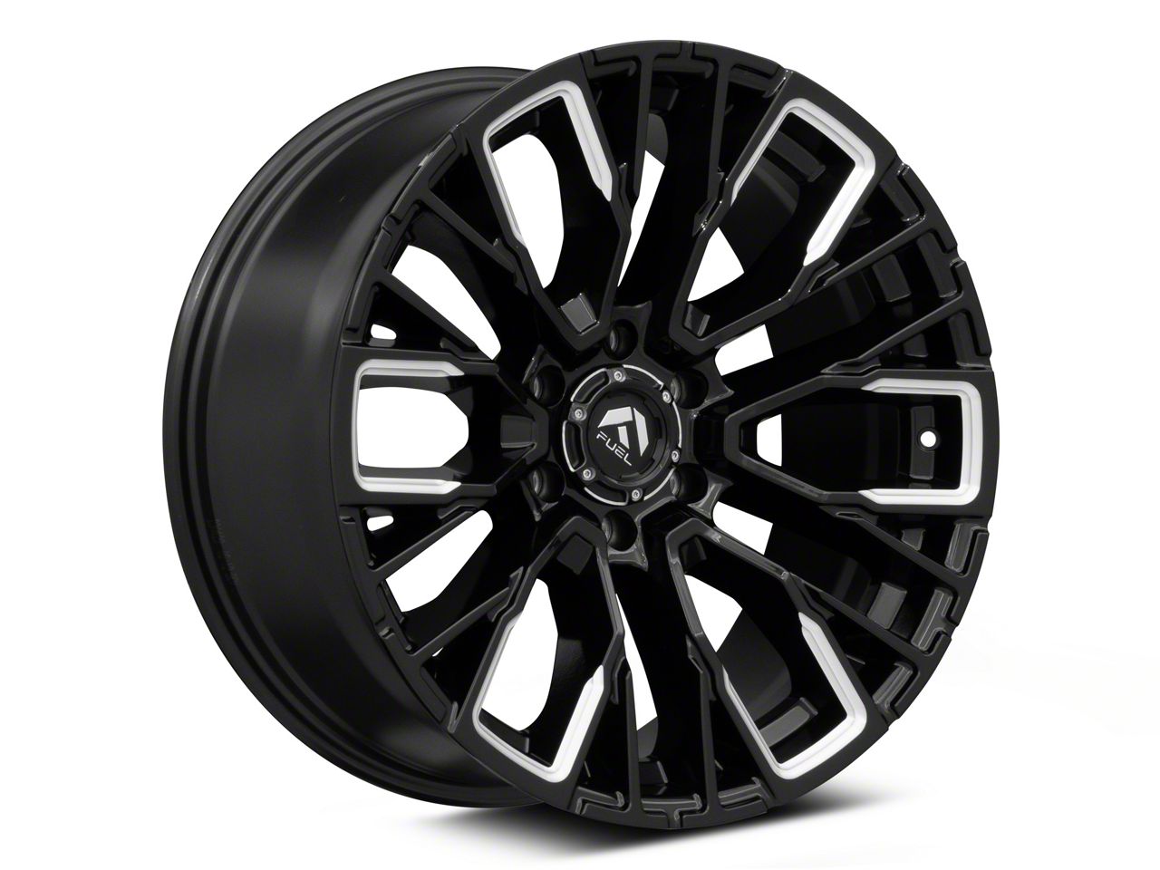 Fuel Wheels Silverado 1500 Rebar Gloss Black Milled 6-Lug Wheel; 20x9 ...