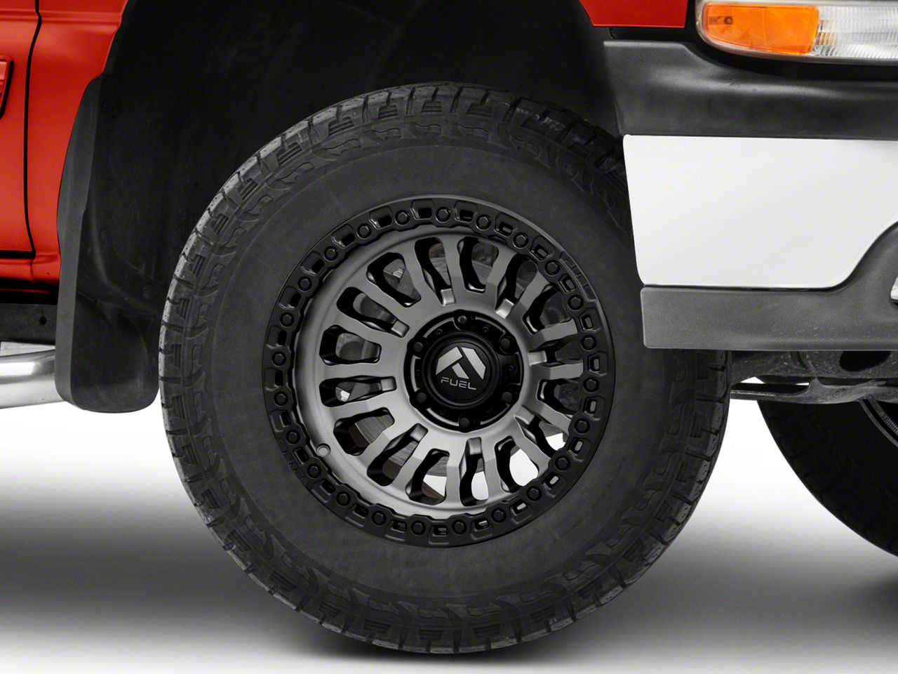 Fuel Wheels Silverado 1500 Rincon Matte Gunmetal with Matte Black Lip 6 ...