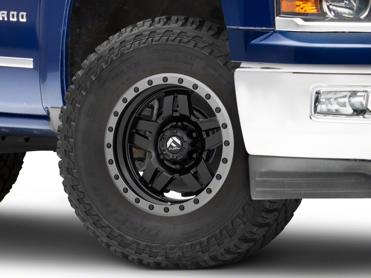 Fuel Wheels Canyon Anza Matte Black with Anthracite Ring 6-Lug Wheel ...