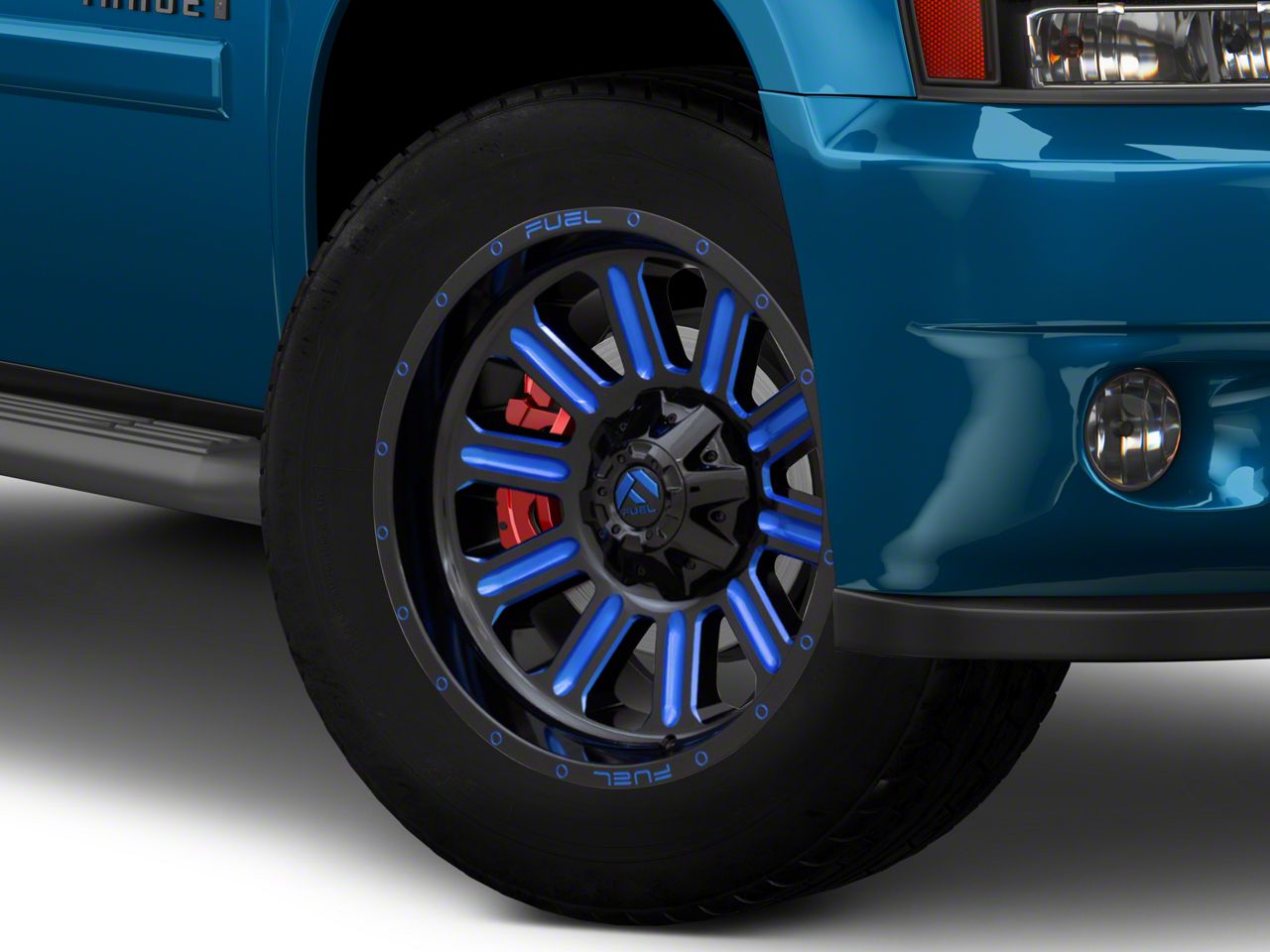 Fuel Wheels Canyon Hardline Gloss Black with Blue Tinted Clear 6-Lug ...