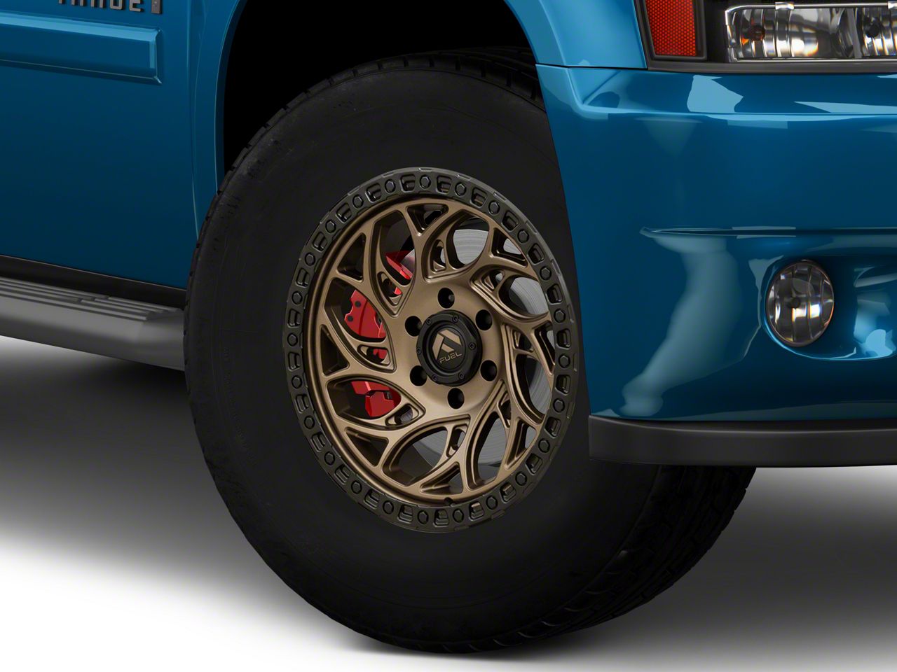 Fuel Wheels Canyon Runner OR Bronze with Black Ring 6-Lug Wheel; 18x9 ...