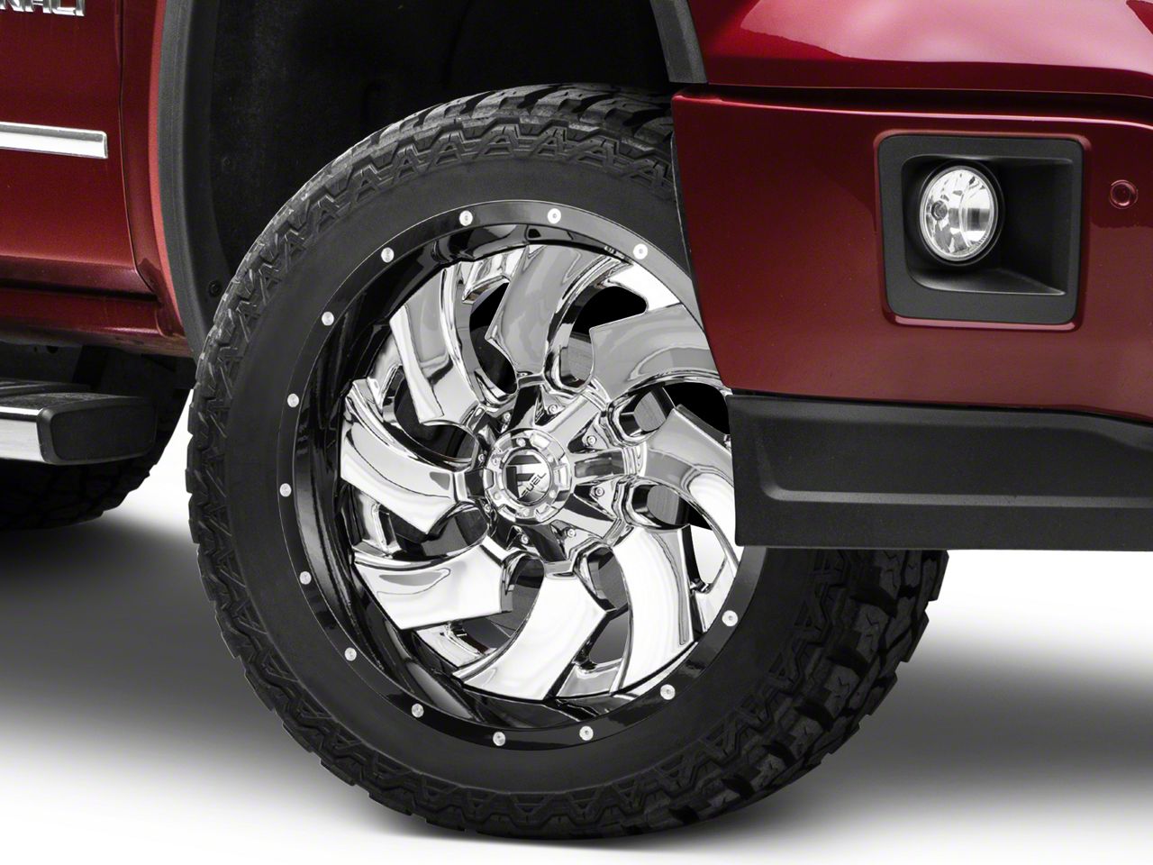 Fuel Wheels Sierra 1500 Cleaver Chrome with Gloss Black 6-Lug Wheel ...