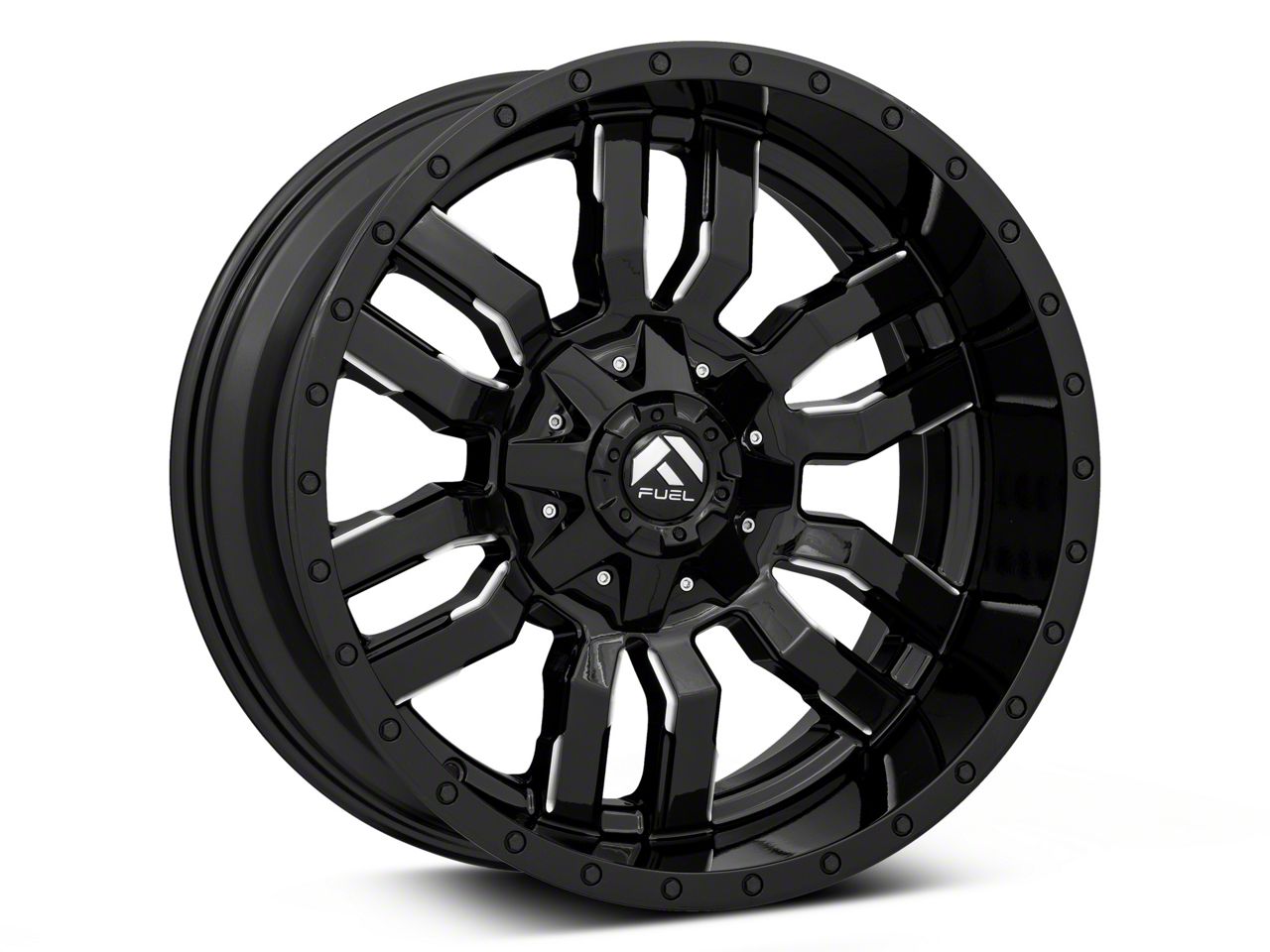 Fuel Wheels Dakota Sledge Gloss Black Milled 5-Lug Wheel; 20x10; -18mm ...