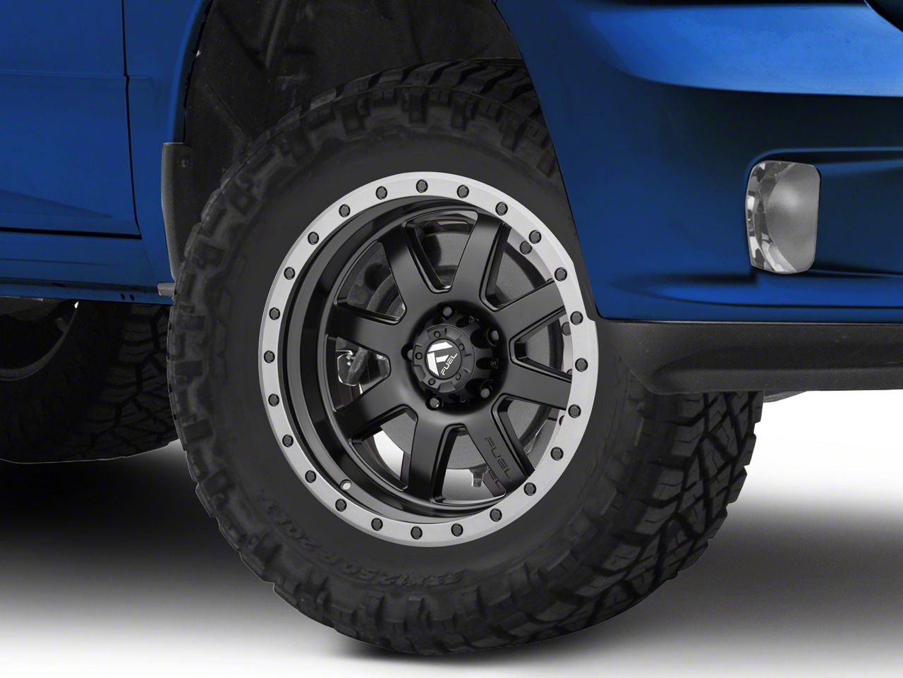 Fuel Wheels Dakota Trophy Matte Black with Anthracite Ring 5-Lug Wheel ...