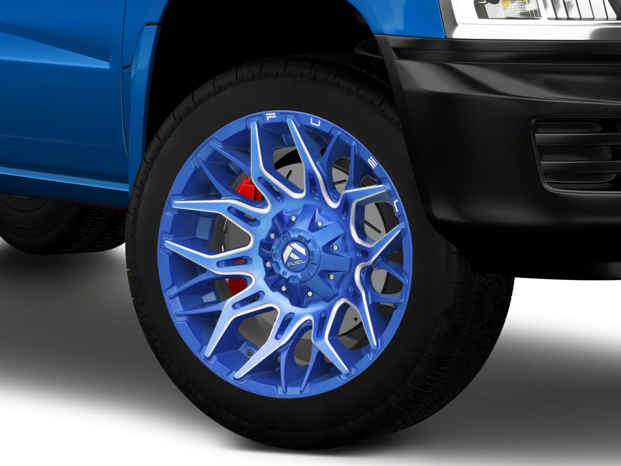 Fuel Wheels Dakota Twitch Anodized Blue Milled 5-Lug Wheel; 20x9; 1mm ...