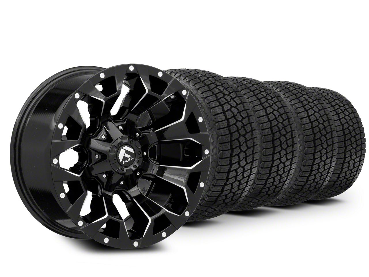 F-150 18x9 Fuel Wheels Assault & 33in Milestar All-Terrain Patagonia AT ...
