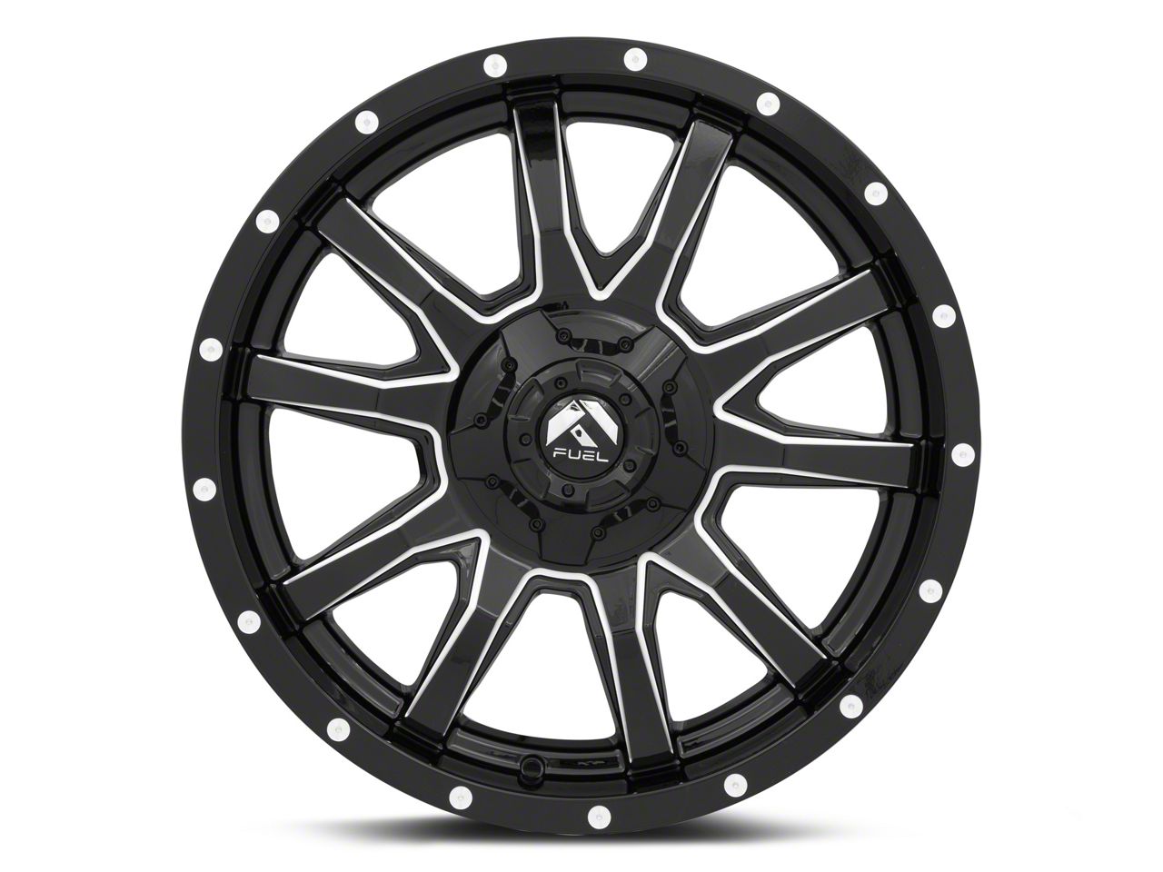 Fuel Wheels F-150 Vandal Gloss Black Milled 6-Lug Wheel; 20x9; 1mm ...