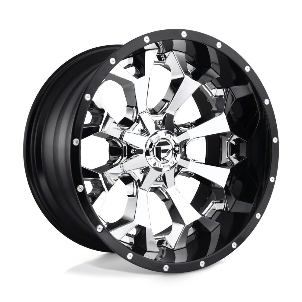 Fuel Wheels F-250 Super Duty Assault Chrome with Gloss Black Lip 8-Lug ...