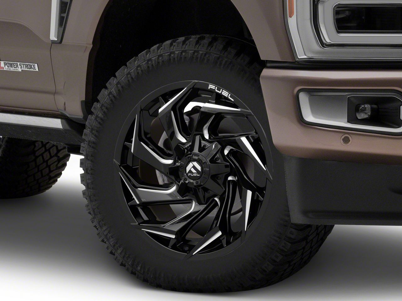 Fuel Wheels F-250 Super Duty Reaction Gloss Black Milled 8-Lug Wheel ...