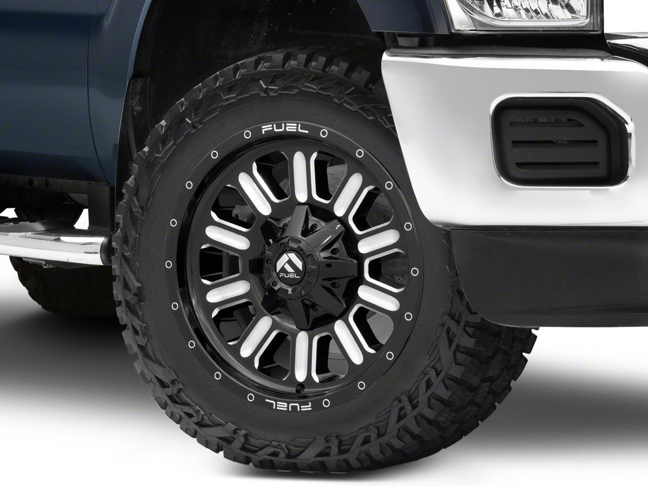 Fuel Wheels F-350 Super Duty Hammer Gloss Black Milled 8-Lug Wheel ...