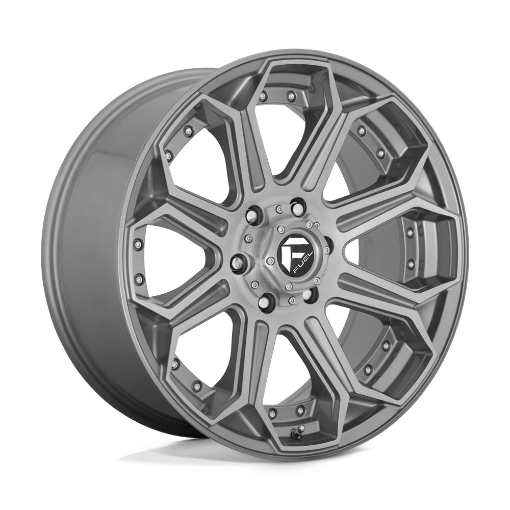 Fuel Wheels F-350 Super Duty Siege Brushed Gunmetal with Tinted Clear 8 ...