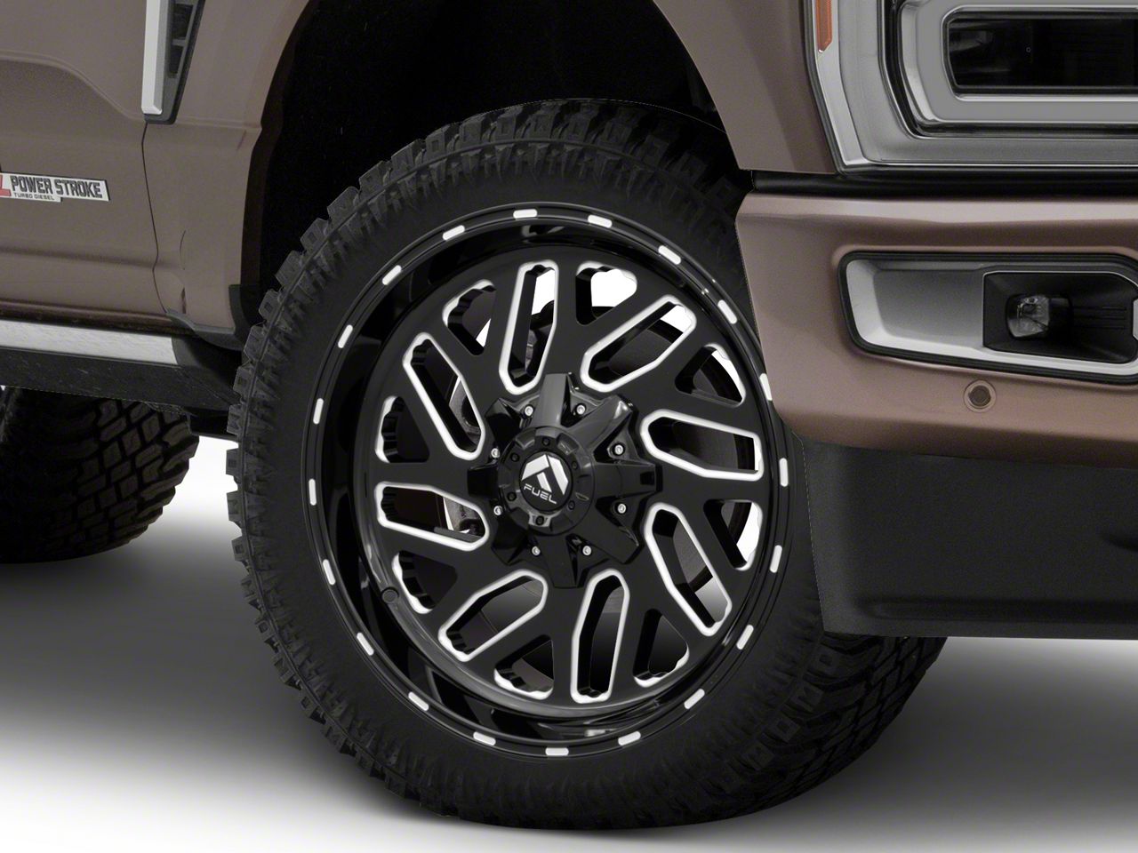 Fuel Wheels F-350 Super Duty Triton Gloss Black Milled 8-Lug Wheel ...