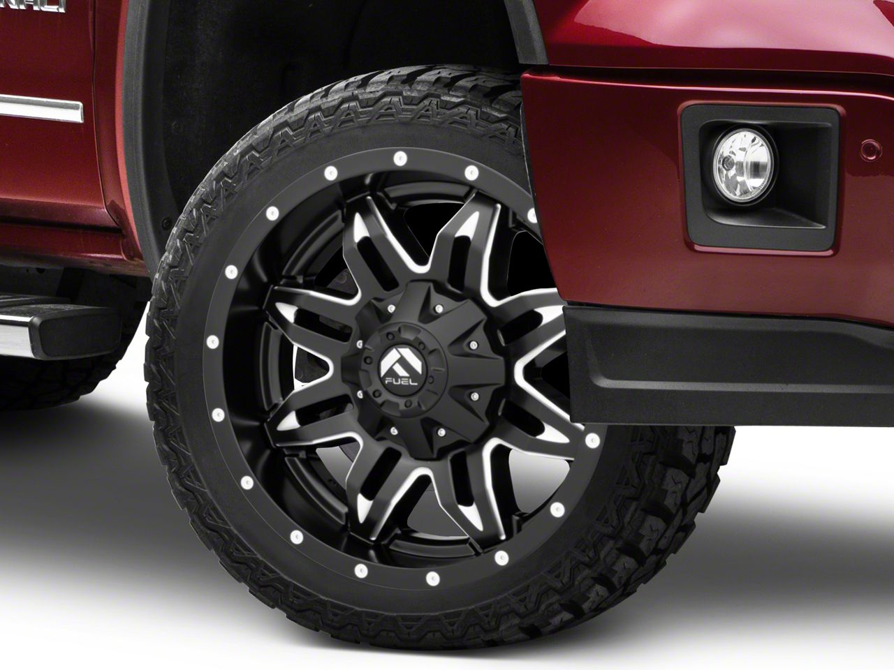 Fuel Wheels Sierra 1500 Lethal Matte Black Milled 6-Lug Wheel; 22x11 ...