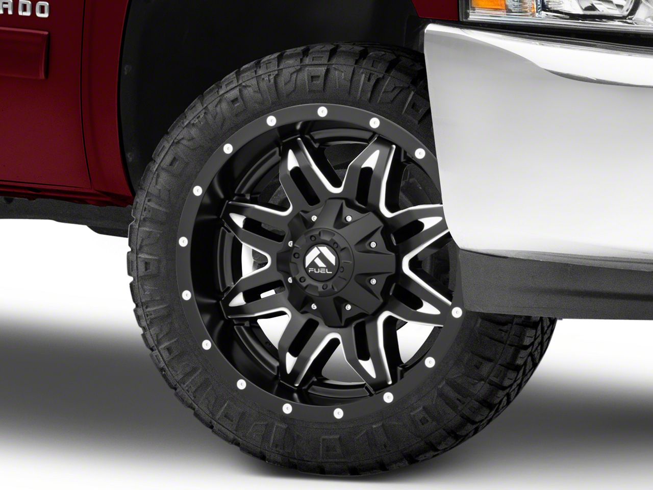 Fuel Wheels Silverado Lethal Matte Black Milled 6-Lug Wheel - 22x11 ...