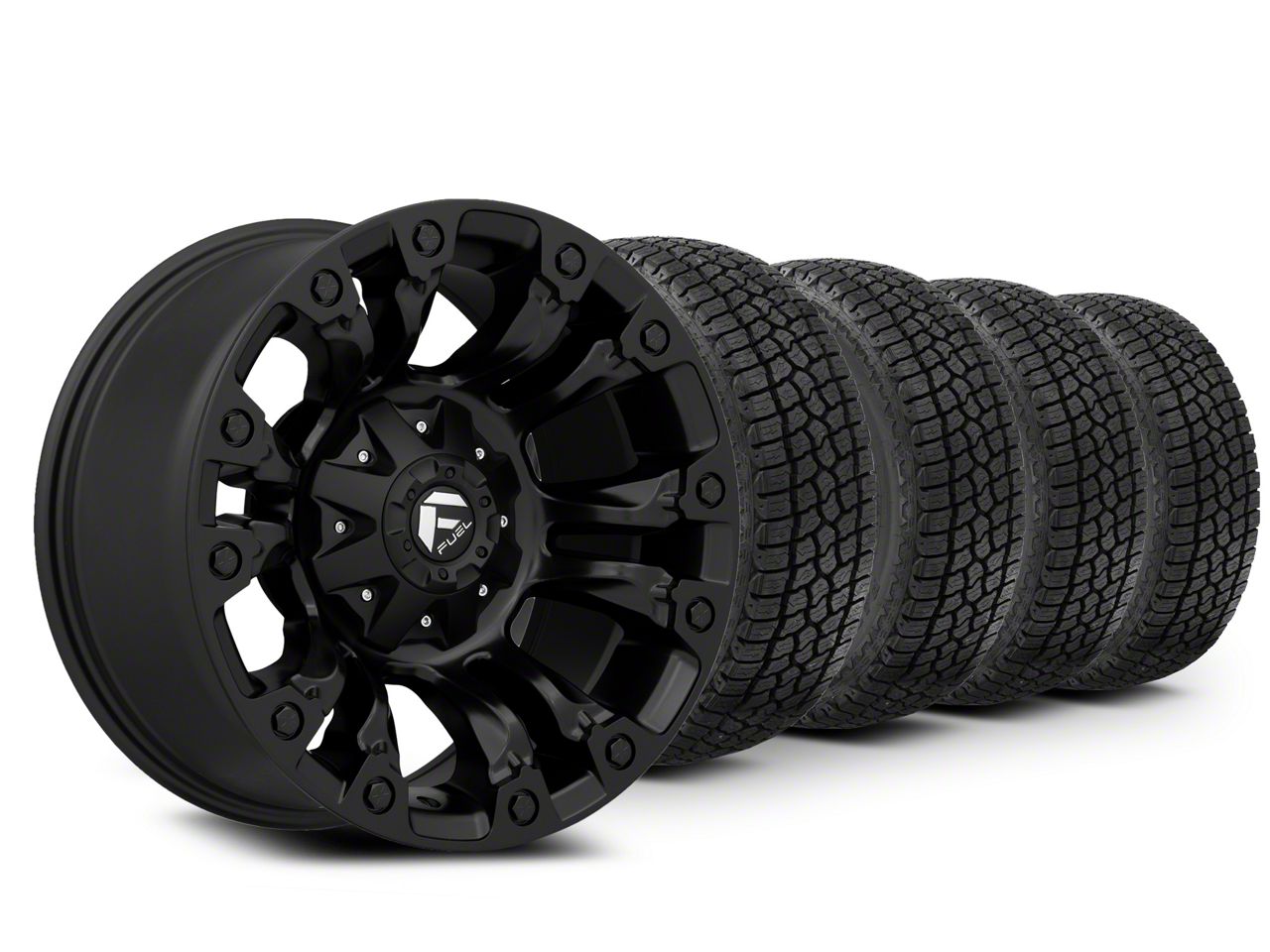 RAM 1500 18x9 Fuel Wheels Vapor & 33in Milestar All-Terrain Patagonia ...