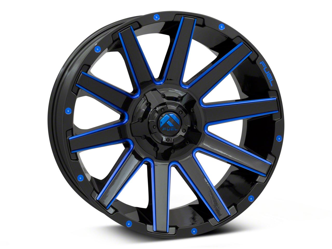 Fuel Wheels RAM 1500 Contra Gloss Black with Blue Tinted Clear 6-Lug ...