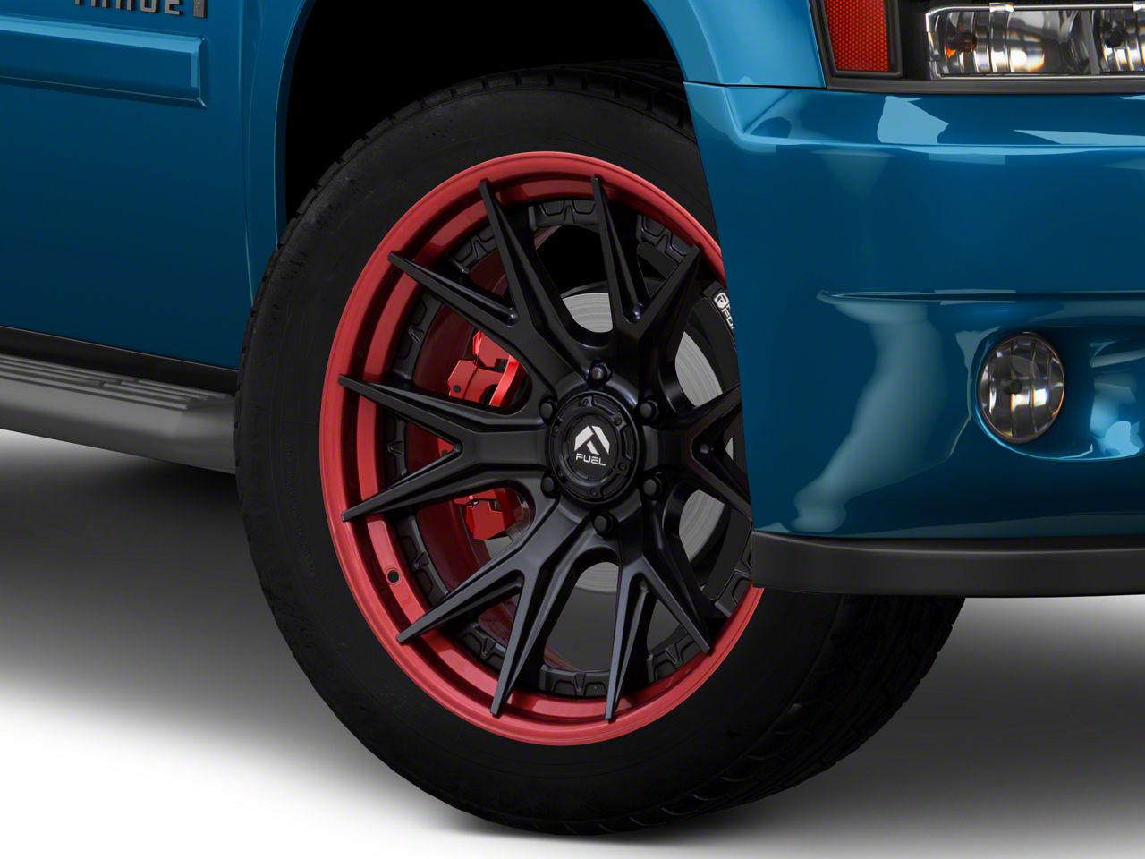 Fuel Wheels RAM 1500 Fusion Forged Catalyst Matte Black with Candy Red ...