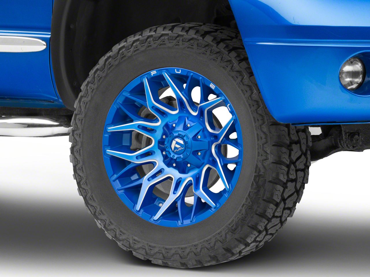 Fuel Wheels RAM 1500 Twitch Anodized Blue Milled 5-Lug Wheel; 20x10 ...