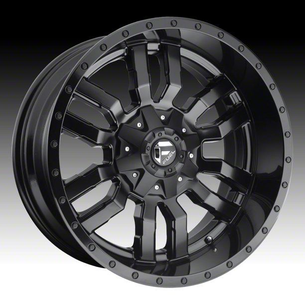 Fuel Wheels RAM 3500 Sledge Matte Black with Gloss Black Lip 8-Lug ...