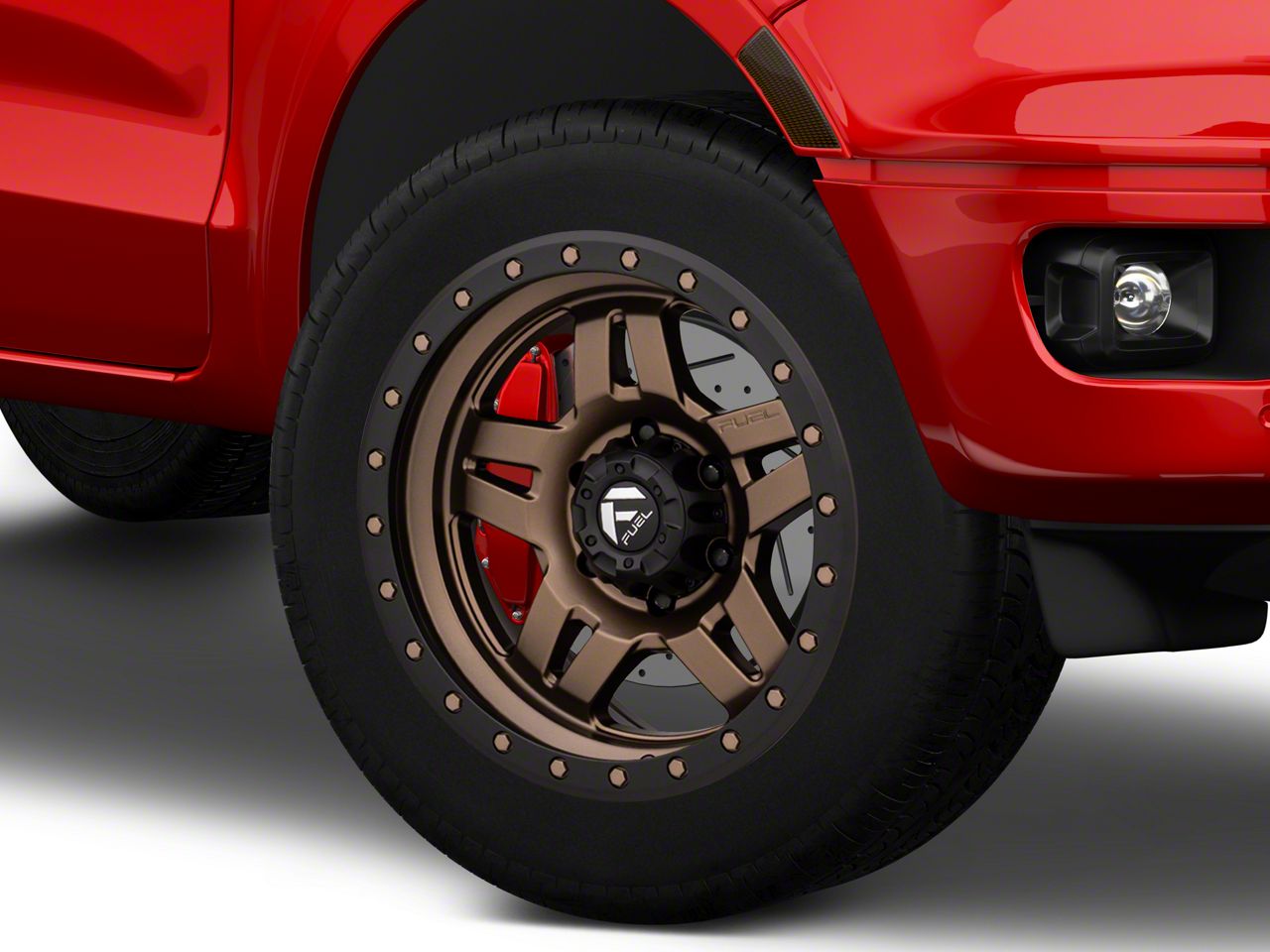 Fuel Wheels Ranger Anza Matte Bronze with Black Ring 6-Lug Wheel; 20x9 ...