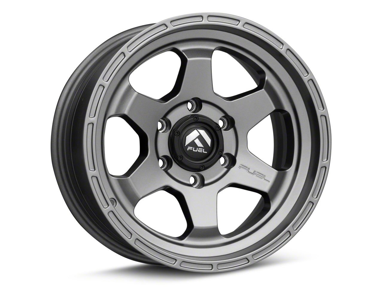 Fuel Wheels Ranger Shok Matte Gunmetal 6-Lug Wheel; 17x9; 20mm Offset ...