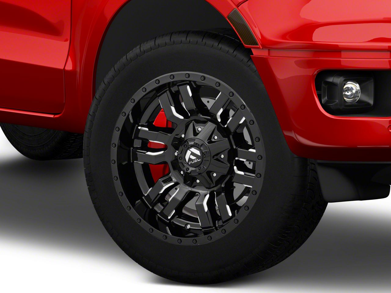 Fuel Wheels Ranger Sledge Gloss Black Milled 6-Lug Wheel; 20x9; 20mm ...