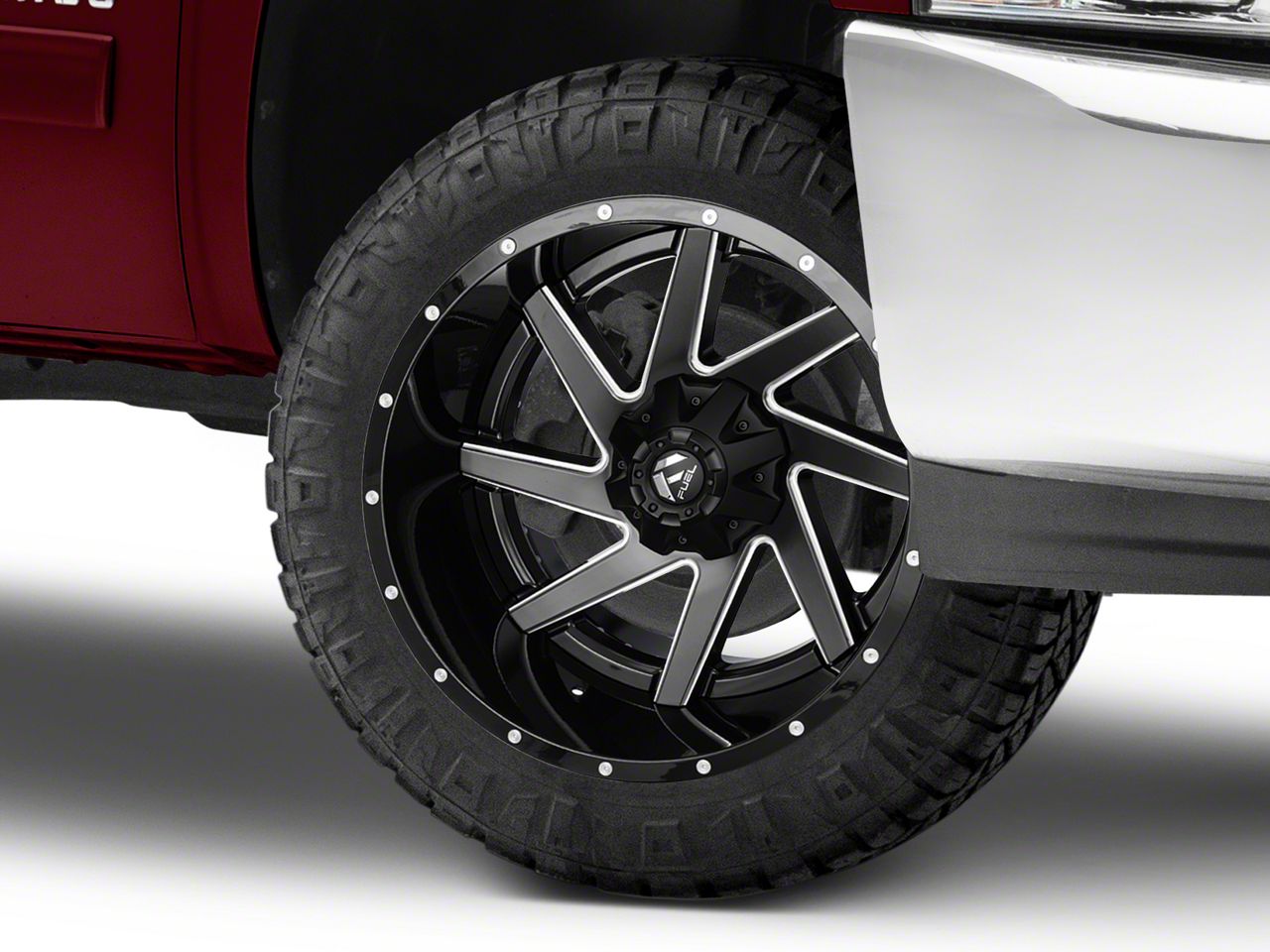 Fuel Wheels Silverado Renegade Matte Black Milled 6-Lug Wheel - 22x12 ...