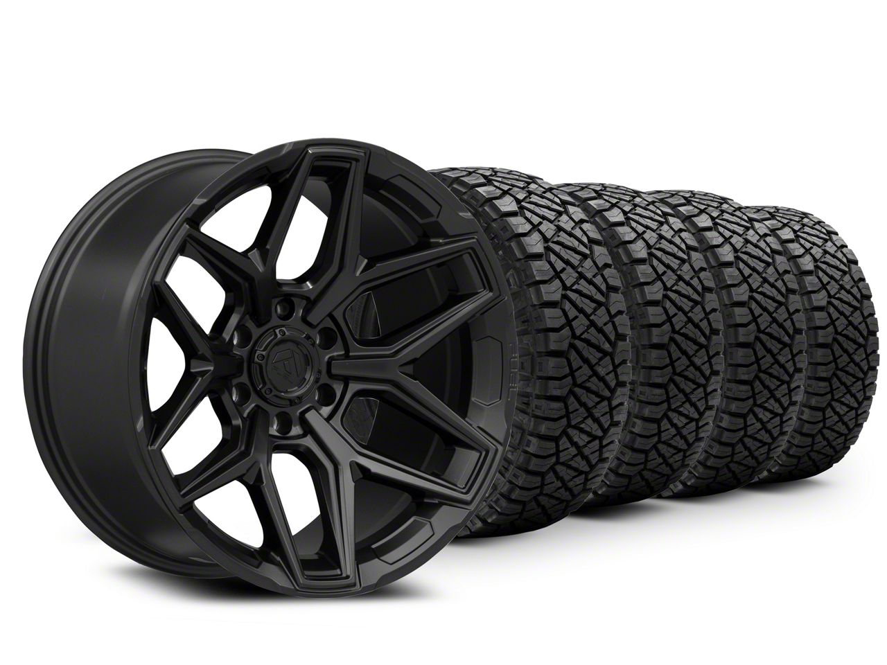 Sierra 1500 20x10 Fuel Wheels Flux & 33in NITTO All-Terrain Ridge ...