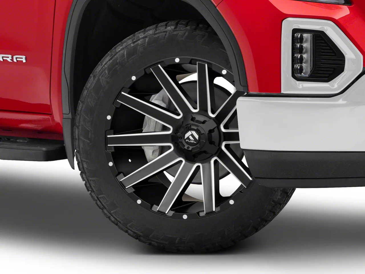 Fuel Wheels Sierra 1500 Contra Matte Black Milled 6-Lug Wheel; 22x12 ...