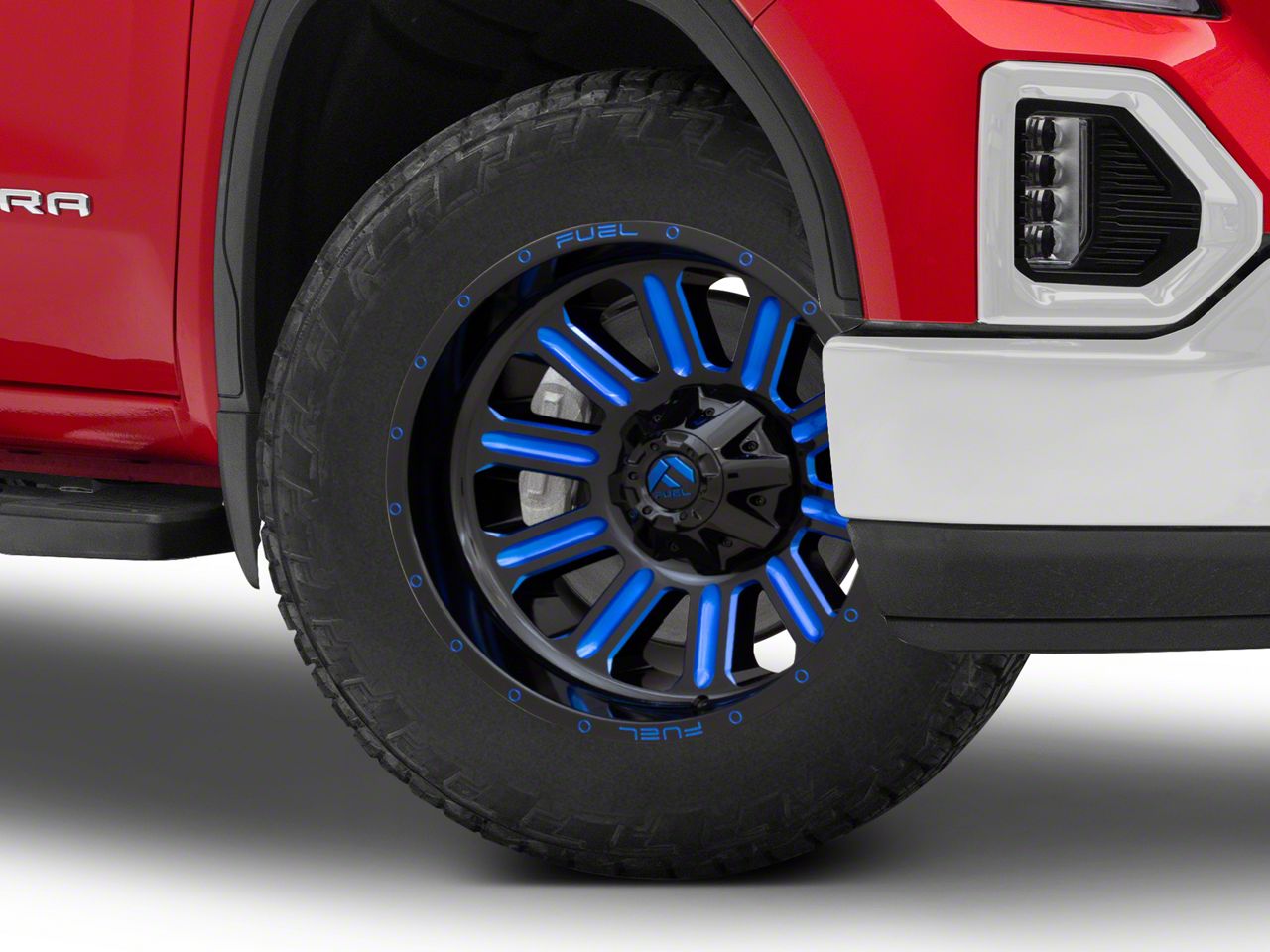 Fuel Wheels Sierra 1500 Hardline Gloss Black with Blue Tinted Clear 6 ...