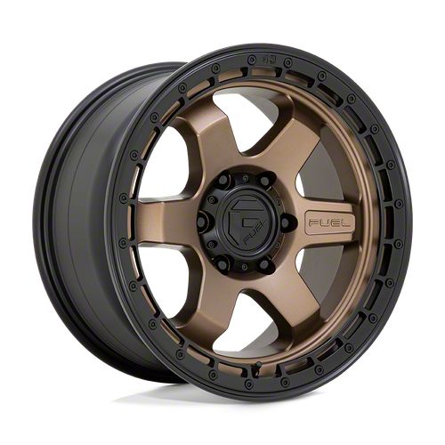Fuel Wheels Silverado 1500 Block Matte Bronze with Black Ring 6-Lug ...