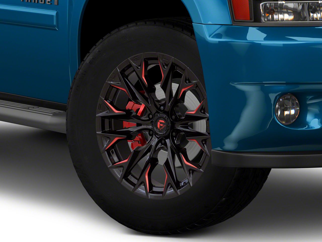 Fuel Wheels Silverado 1500 Flame Gloss Black Milled with Candy Red 6 ...