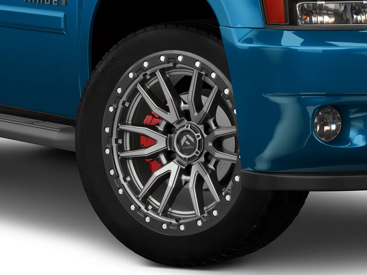 Fuel Wheels Silverado 1500 Rebel Matte Gunmetal with Black Bead Ring 6 ...