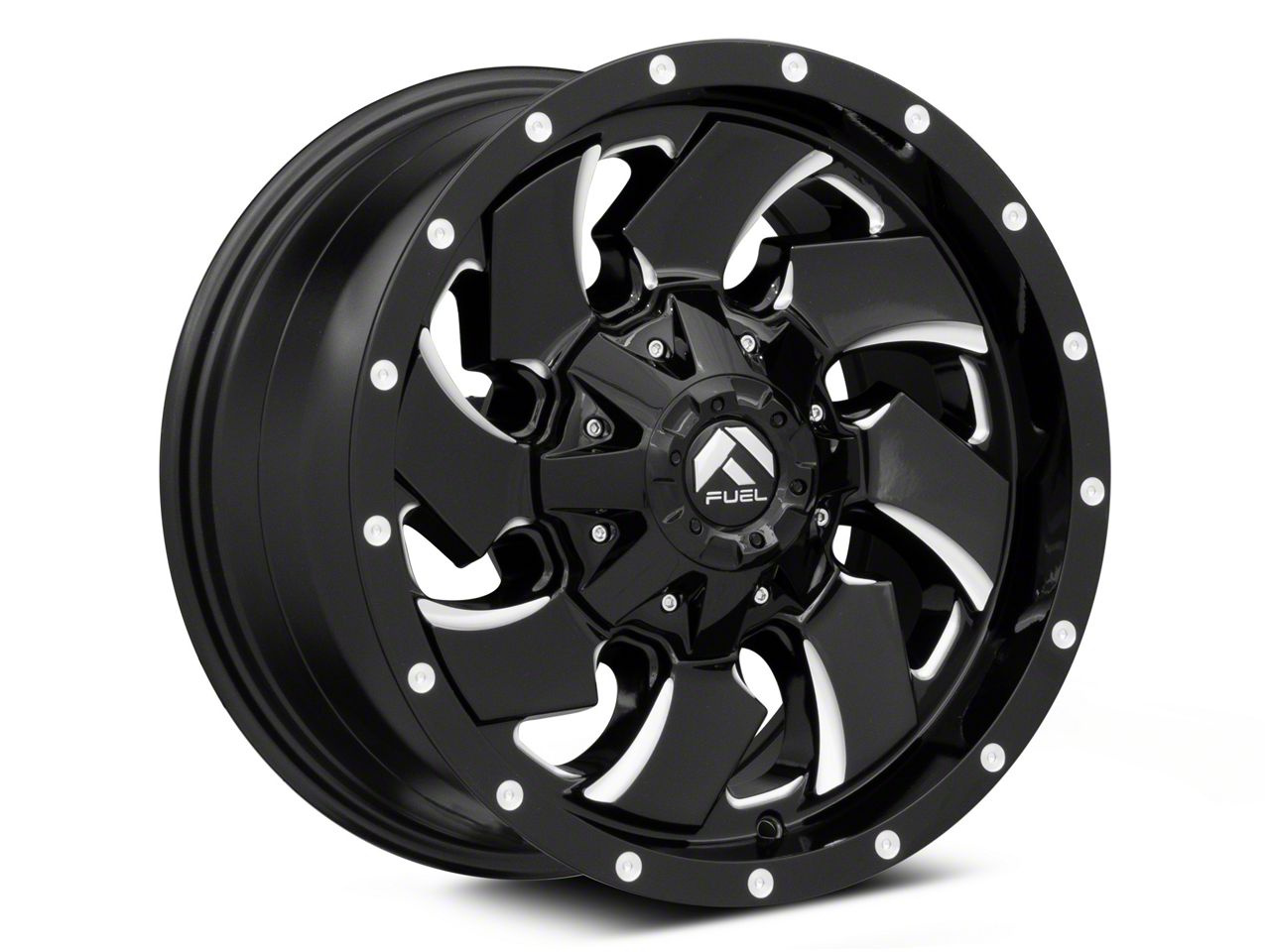 Fuel Wheels Silverado 2500 Cleaver Gloss Black Milled 8-Lug Wheel; 17x9 ...