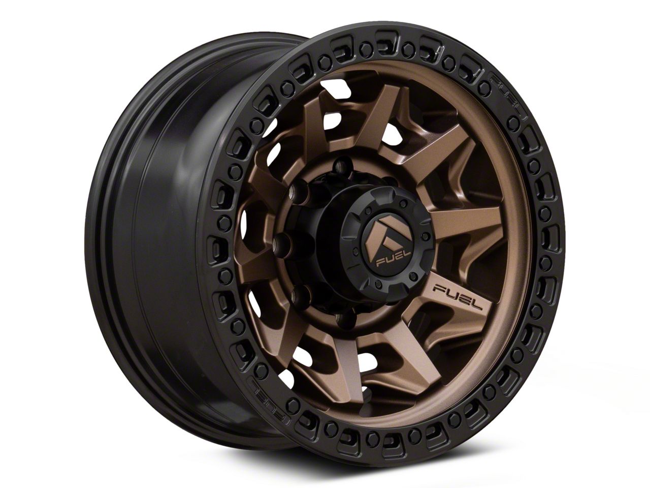 Fuel Wheels Silverado 2500 Covert Matte Bronze with Black Bead Ring 8 ...