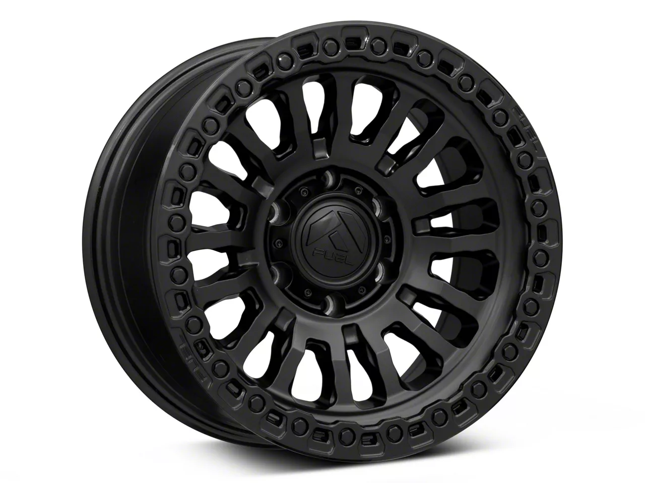 Fuel Wheels Silverado 3500 Rincon Matte Black with Gloss Black Lip 8 ...