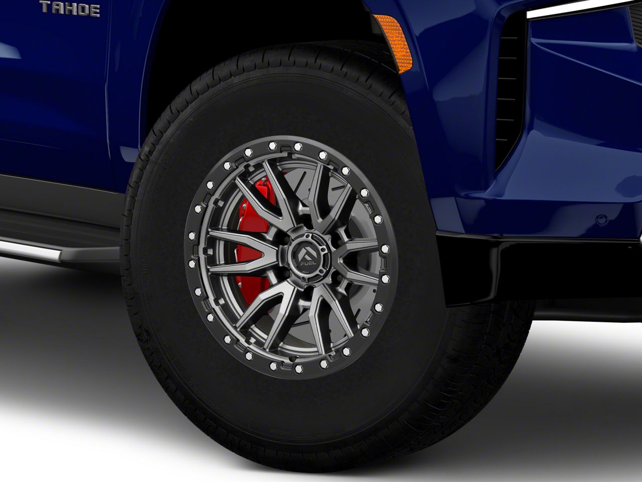 Fuel Wheels Tahoe Rebel Matte Gunmetal with Black Bead Ring 6-Lug Wheel ...