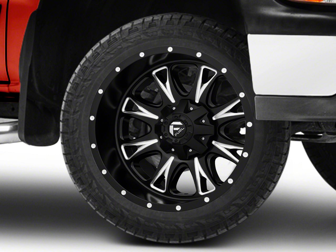 Fuel Wheels Silverado Throttle Matte Black Milled 6-Lug Wheel - 20x9 ...