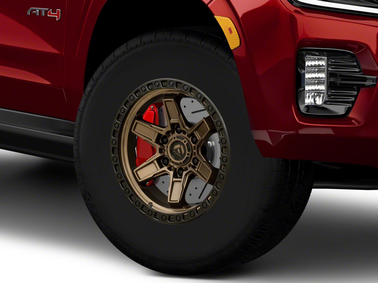 Fuel Wheels Yukon Kicker Matte Bronze with Black Bead Ring 6-Lug Wheel ...