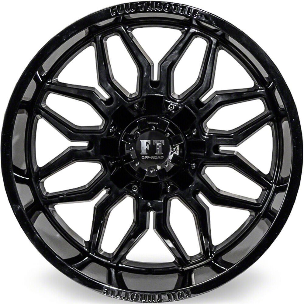 Full Throttle Off Road RAM 1500 FT9 Gloss Black 6-Lug Wheel; 20x12 ...