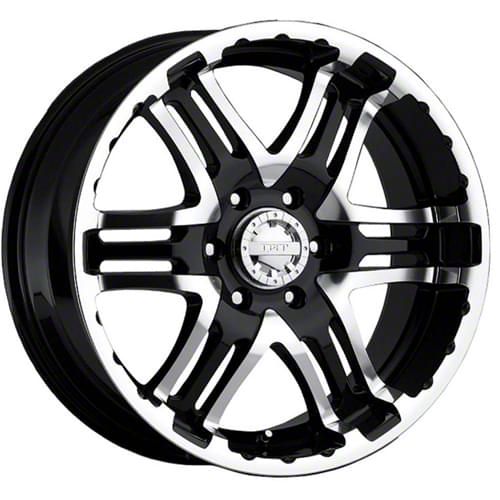 Gear Off-Road Yukon Double Pump Gloss Black Machined 6-Lug Wheel; 18x9 ...