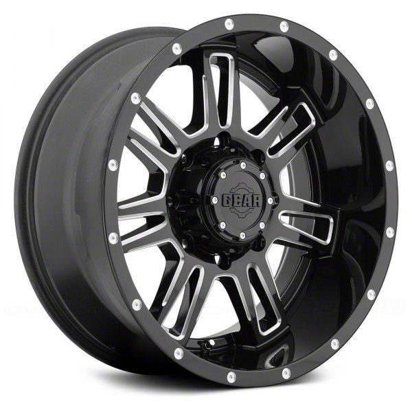 Gear Off-Road F-150 Challenger Gloss Black Milled 6-Lug Wheel; 18x9 ...