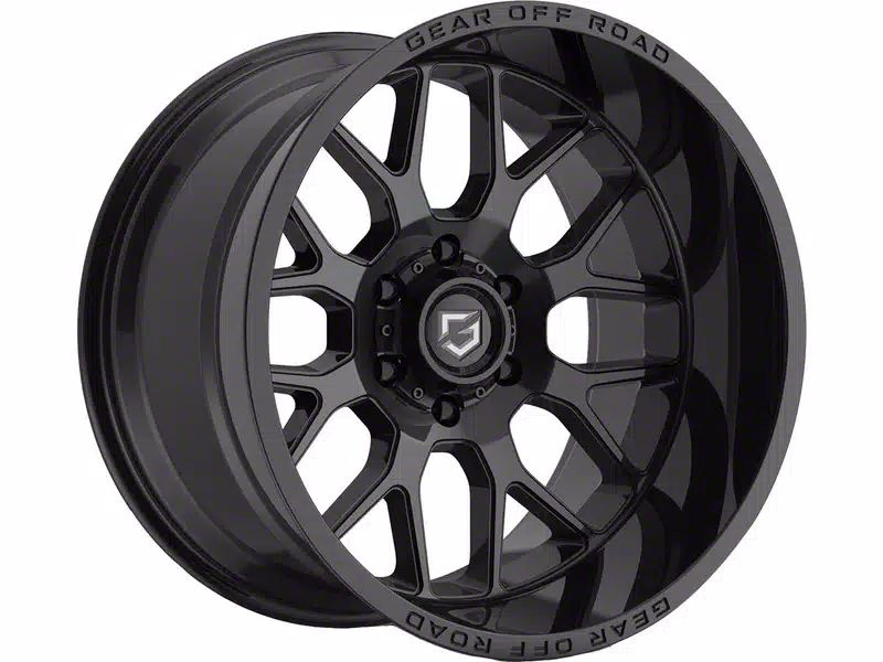 Gear Off-Road Sierra 1500 Raid Gloss Black 6-Lug Wheel; 20x9; 18mm Offset 763B-2098318 (14-18 ...