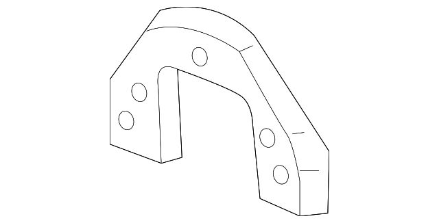 GM Sierra 1500 Bumper Bracket; Front Left 22833932 (14-18 Sierra 1500 ...