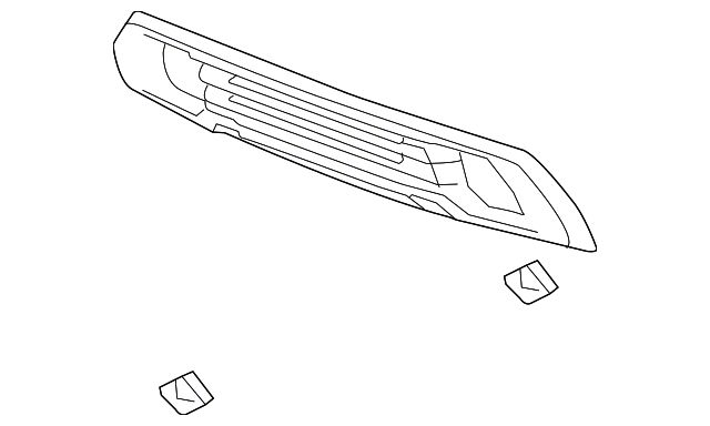 GM Sierra 1500 Bumper Cover Molding; Front Lower; Grille Surround ...
