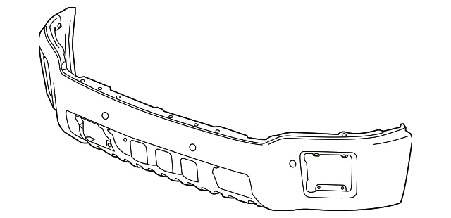 GM Sierra 1500 Bumper Face Bar; Front; Without Park Assist; Primered ...