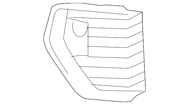 GM Sierra 1500 Bumper Insert; Front Left; Fog Lamp Opening Cover ...