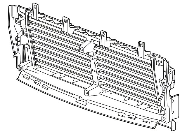 GM Sierra 1500 Grille Air Intake; Active Shutter Assembly 84641100 (19 ...