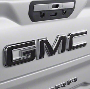 GM Sierra 1500 Grille and Tailgate Emblems; Black 84364354 (19-26 ...